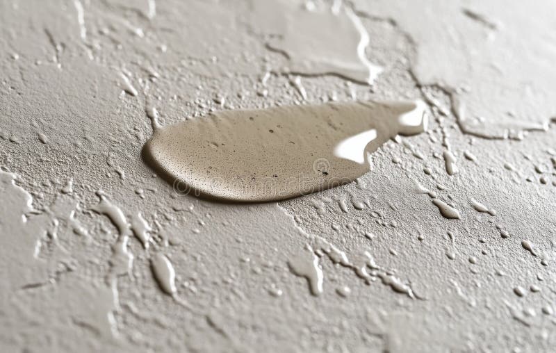 There is Water Leaking from the Drywall Ceiling in a Room of the House ...