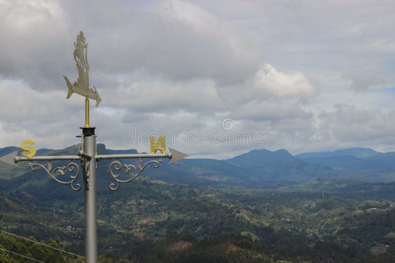 Wind direction indicator stock image. Image of hill - 259421887