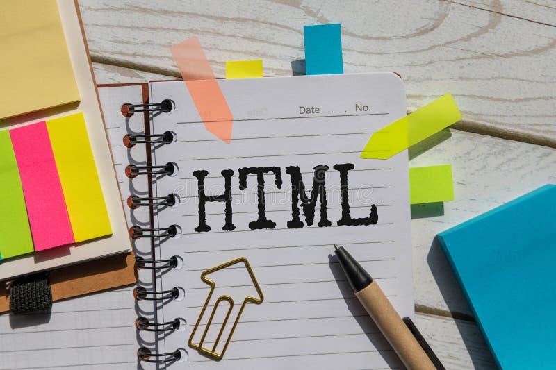 There is Wood Cube with the Word HTML. Stock Photo - Image of markup ...