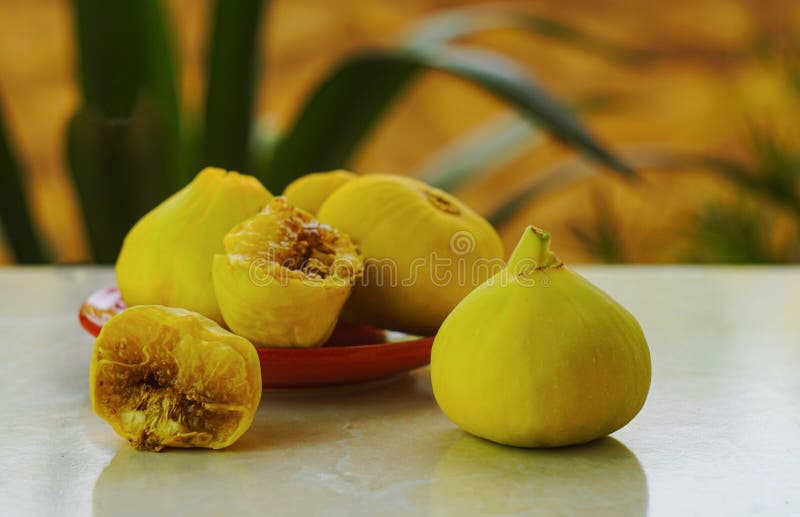 Yellow fig fruit stock image. Image of closeup, exotic - 254686847