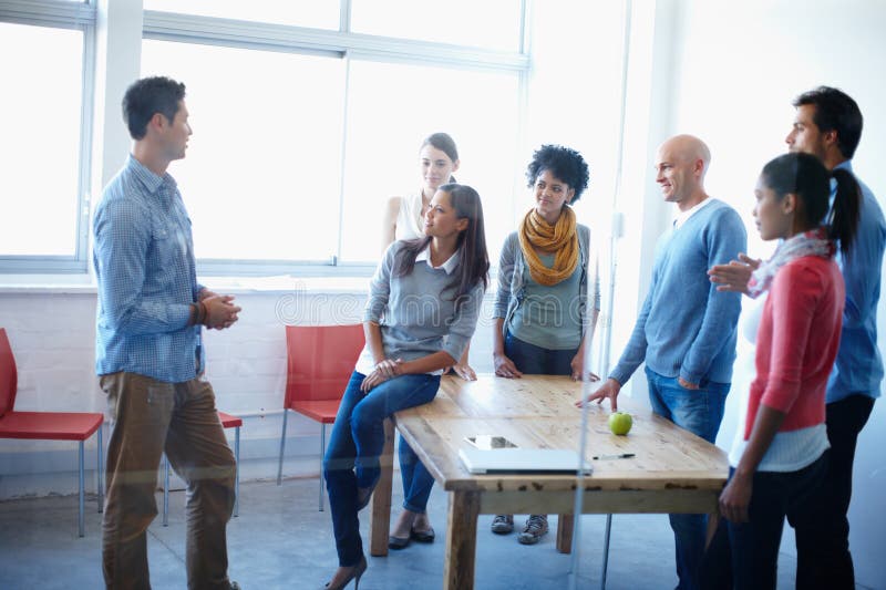 Theres No Better Work Than Teamwork. Shot of a Group of Casually ...