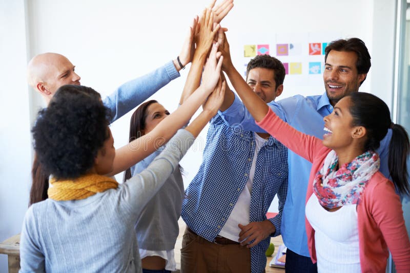 Theres No Better Work Than Teamwork. Shot of a Group of Casually ...