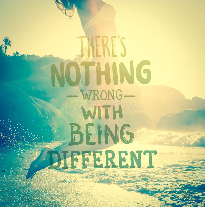 Theres Nothing Wrong with Being Different Vector Stock Vector ...