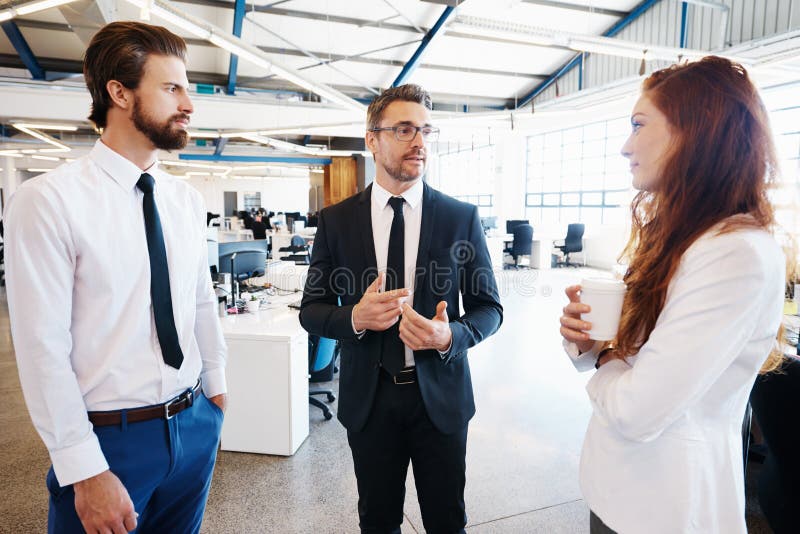 Theres always Time for a Quick Collaboration Stock Image - Image of ...