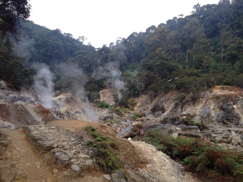 Thermal Baths in Volcano on Java, Indonesia Stock Photo - Image of java ...