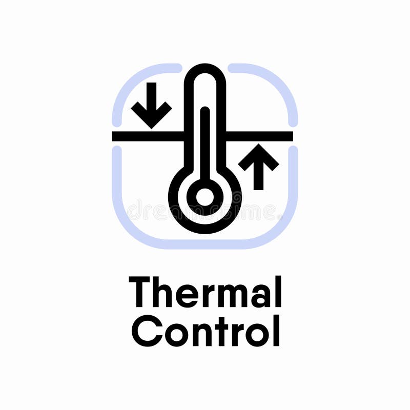 Thermal Control Vector Information Sign Stock Vector - Illustration of ...