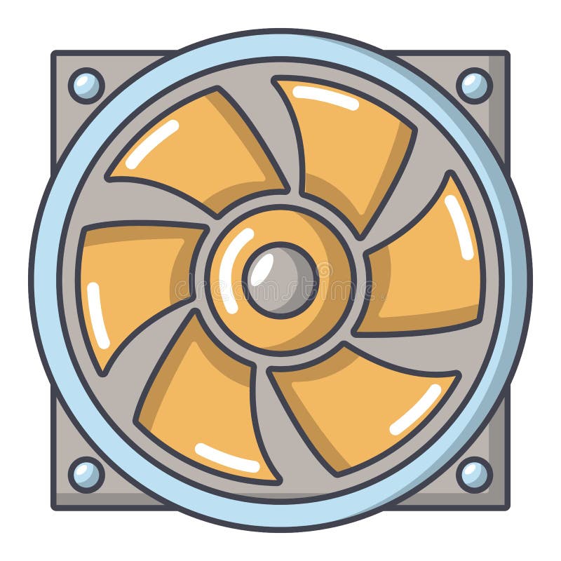 Thermal Fan Icon, Cartoon Style. Stock Vector - Illustration of ...