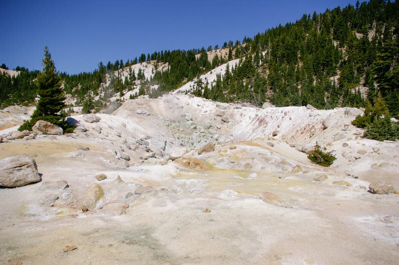 Thermal Feature at Lassen Volcanic National Park Stock Image - Image of ...