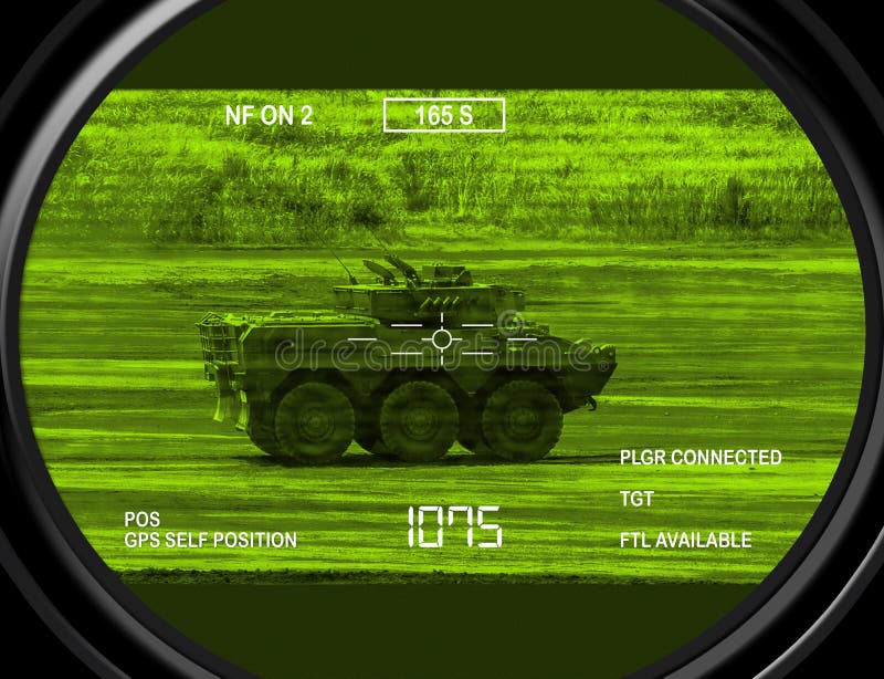 Thermal Gun Sight on Target Stock Illustration - Illustration of ...