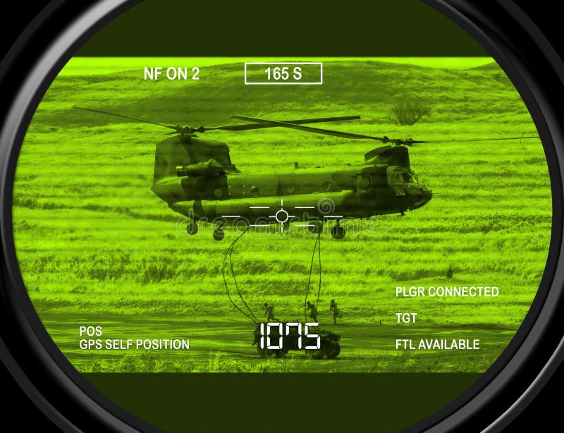 Thermal Gun Sight on Target Stock Illustration - Illustration of ...