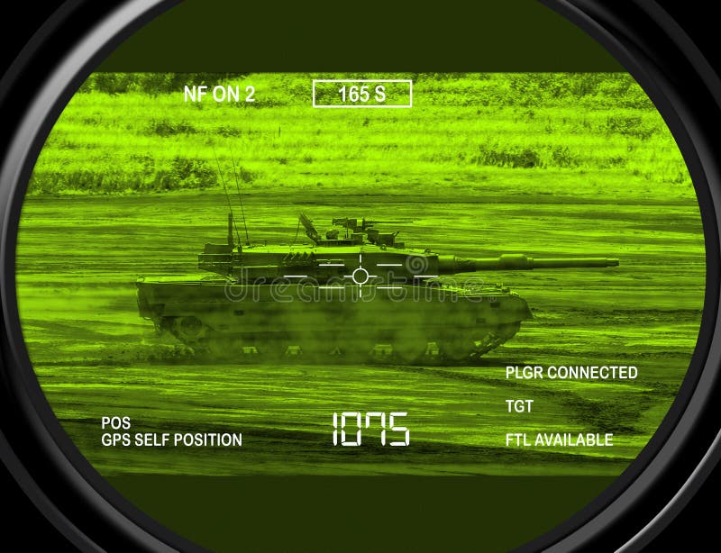 Thermal Gun Sight on Target Stock Illustration - Illustration of ...