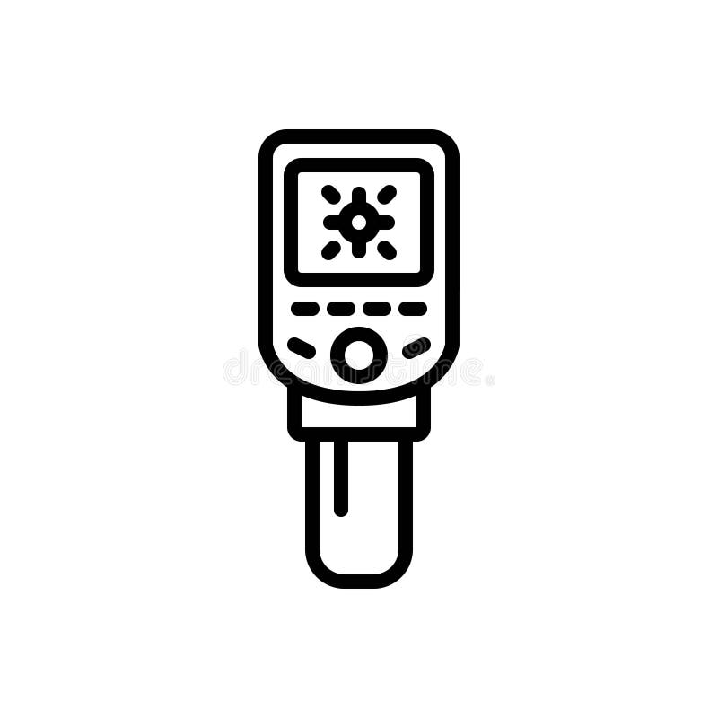Black Line Icon for Thermal, Screening and Check Stock Illustration ...
