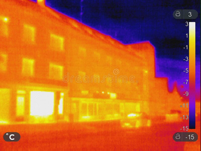 Thermal Image of building stock photo. Image of energy - 137482750