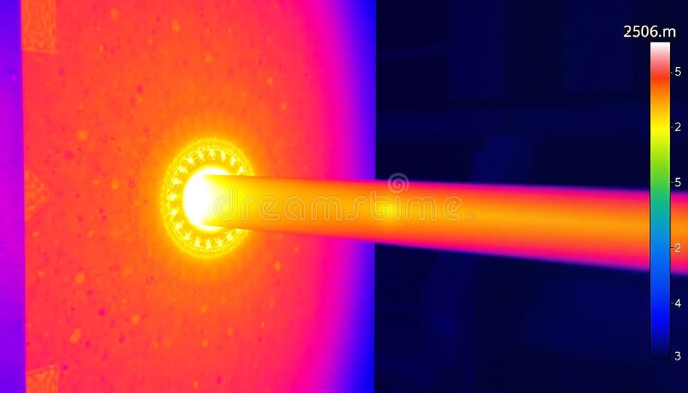 Thermal Image with Laser Beam Generative AI Stock Illustration ...