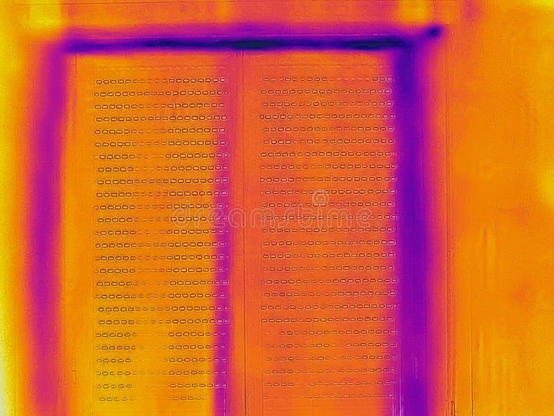 A Thermal Image of a House Window Captured with an Infrared Thermal ...