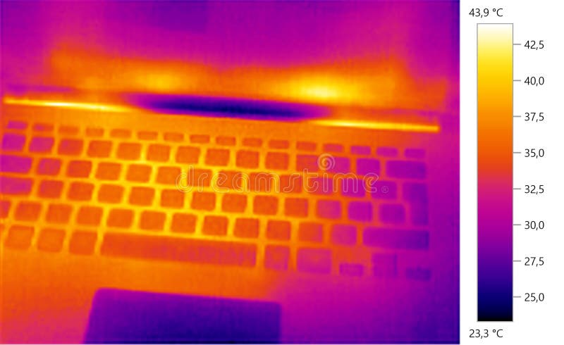 Thermal Image Photo, Laptop Color Scale Stock Photo - Image of window ...