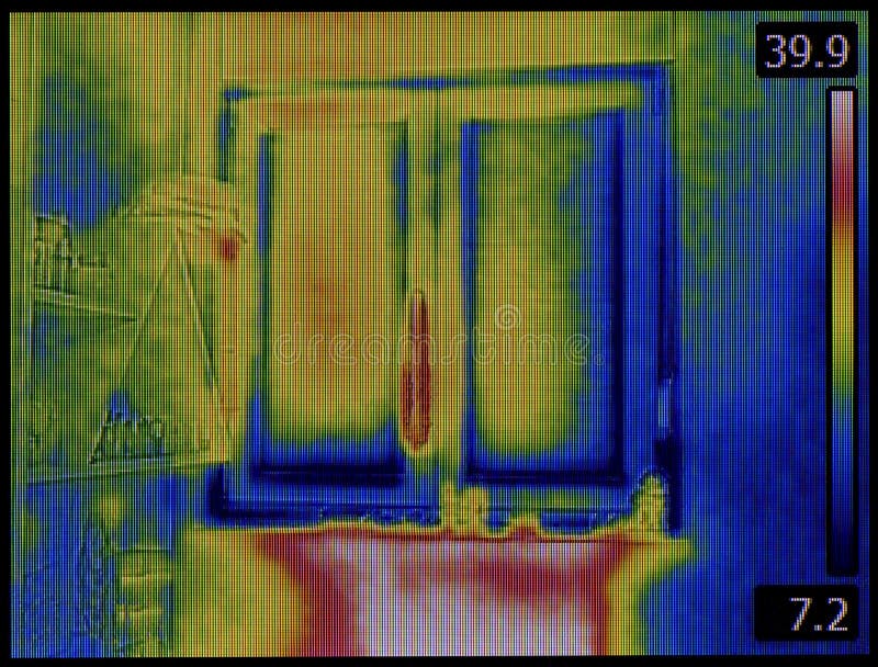 Thermal Image of Window stock image. Image of pyrometer - 62953407