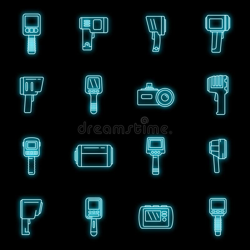 Thermal Imager Device Icons Set Vector Neon Stock Vector - Illustration ... Thermal Imager Device Icons Set Vector Neon Stock Vector - Illustration ...