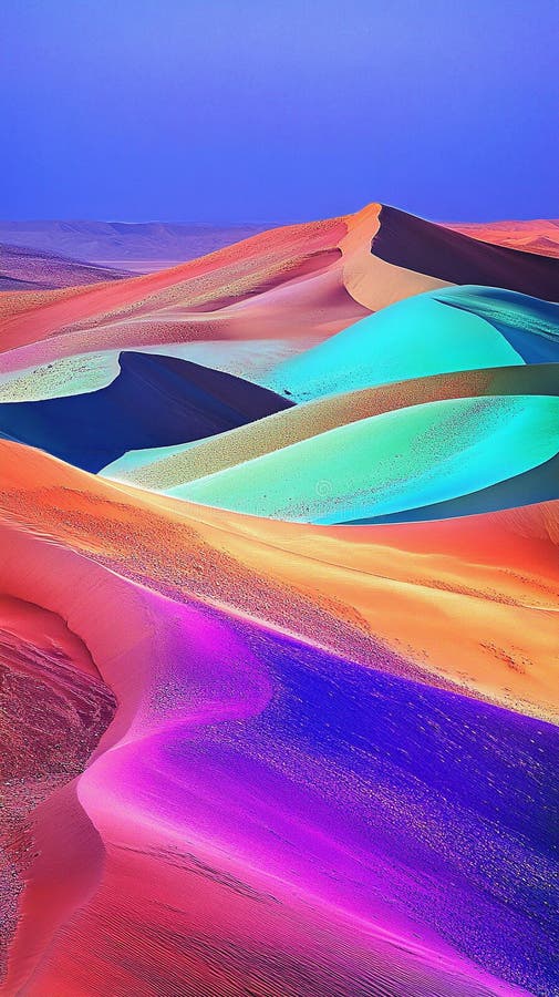 Thermal Imaging of a Desert Landscape Showing Temperature Variations ...