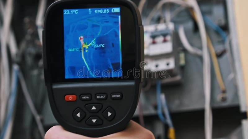 Thermal Imaging of Electrical Panel Wires and Components Stock Footage ...