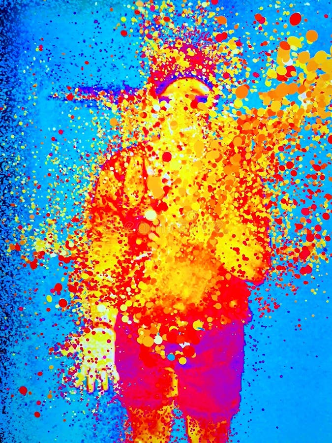 Thermal Imaging Human Body Multicolor Image Stock Illustration ...