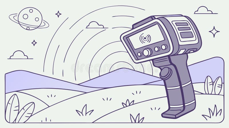 Thermal Imaging Modern Device in Abstract World, Vector Design ...