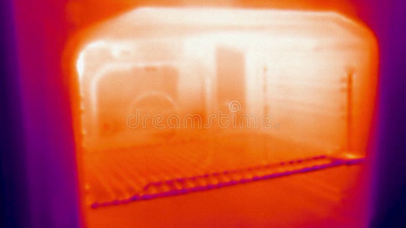 Thermal Imaging View of Walking, Top View. Infrared, Thermal, Night ...