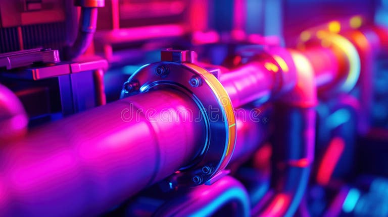 Thermal Imaging Visualization of Liquid Cooling System Displaying ...