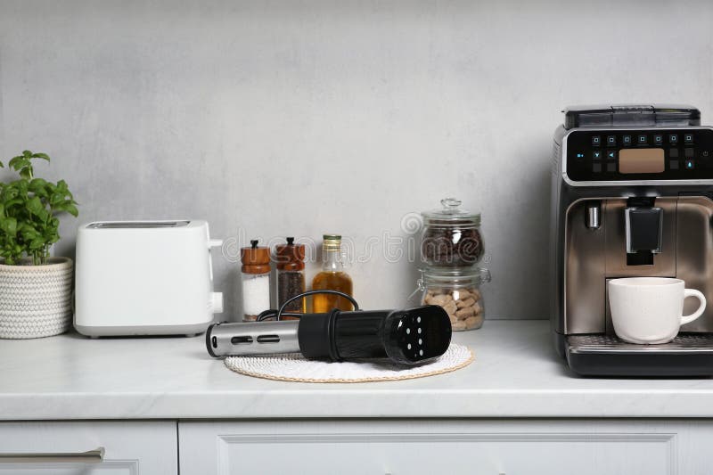 Thermal Immersion Circulator in Pot Isolated on White. Sous Vide Cooker ...