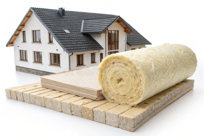 Thermal Insulation for Energy-efficient Home Stock Illustration ...