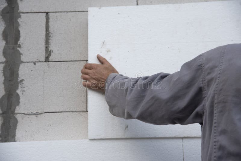 Thermal insulation house stock photo. Image of foam - 257953738