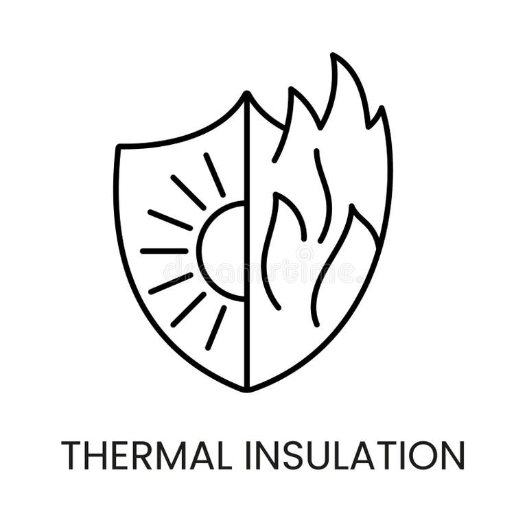 Thermal Insulation Line Icon Vector with Editable Stroke Stock Vector ...