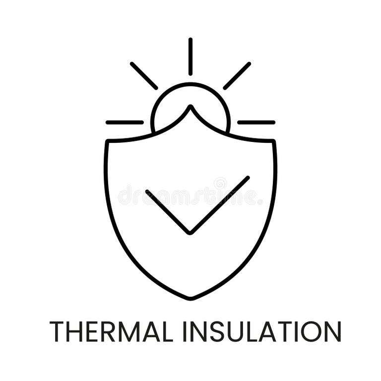 Thermal Insulation Line Icon Vector with Editable Stroke Stock Vector ...