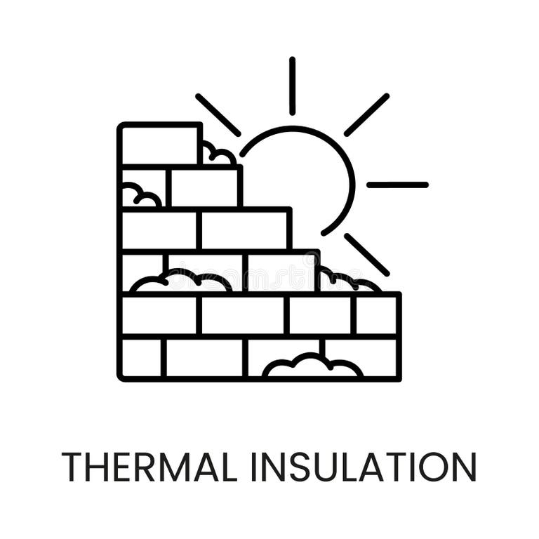Thermal Insulation Line Vector Icon with Editable Stroke Stock Vector ...