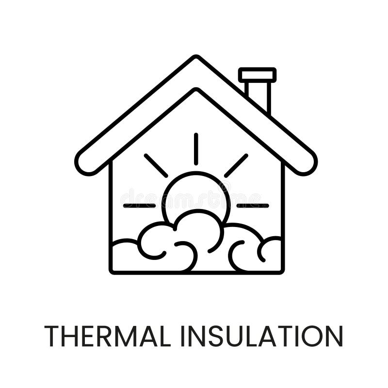 Thermal Insulation Line Vector Icon with Editable Stroke Stock Vector ...