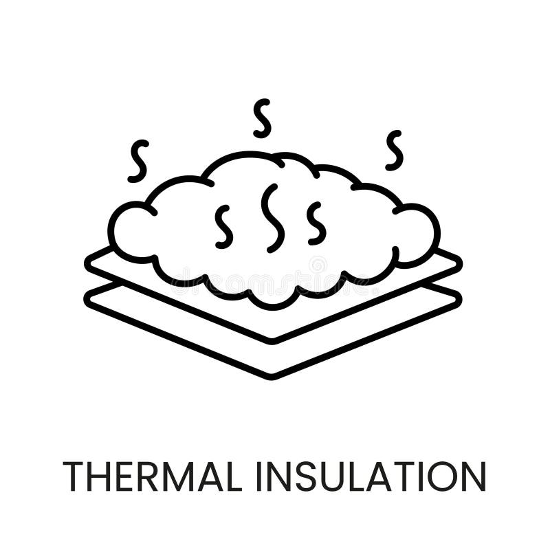 Thermal Insulation Line Vector Icon with Editable Stroke Stock Vector ...