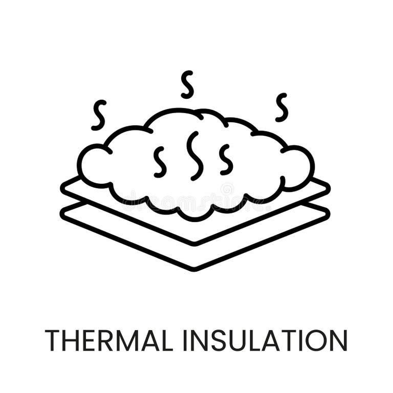 Thermal Insulation Line Vector Icon with Editable Stroke Stock Vector ...