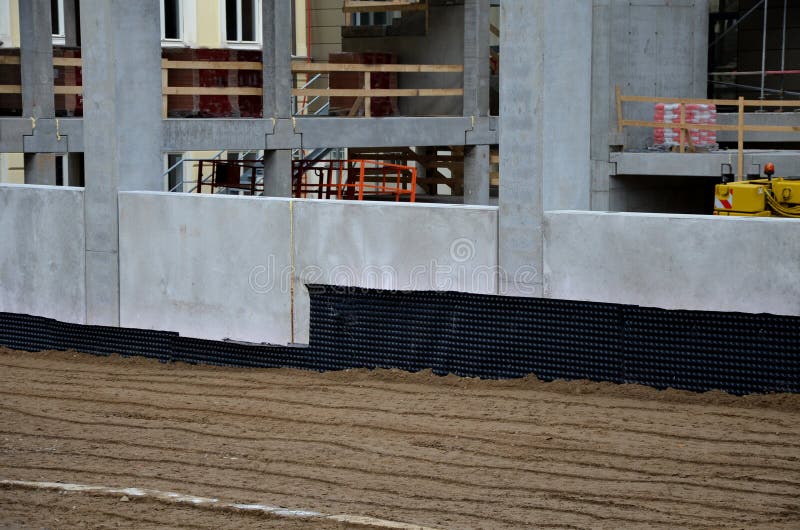 Thermal Insulation with Polystyrene Plates Around the Perimeter Stock ...