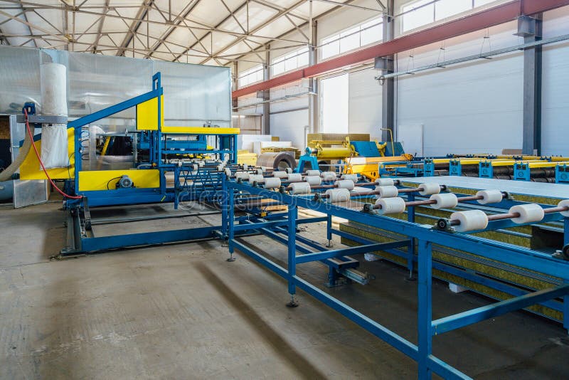 Thermal Insulation Sandwich Panel Production Line. Roller Conveyor ...