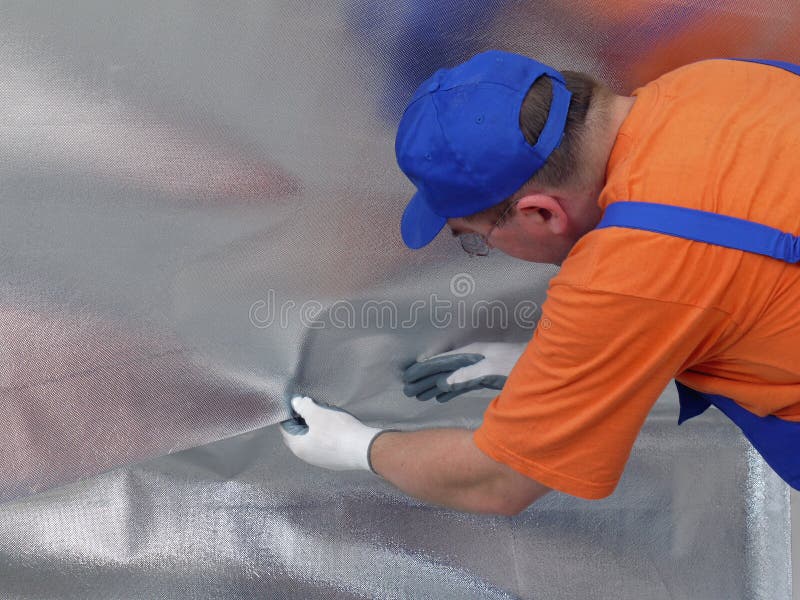 Thermal insulation work stock image. Image of house, frame - 23128873