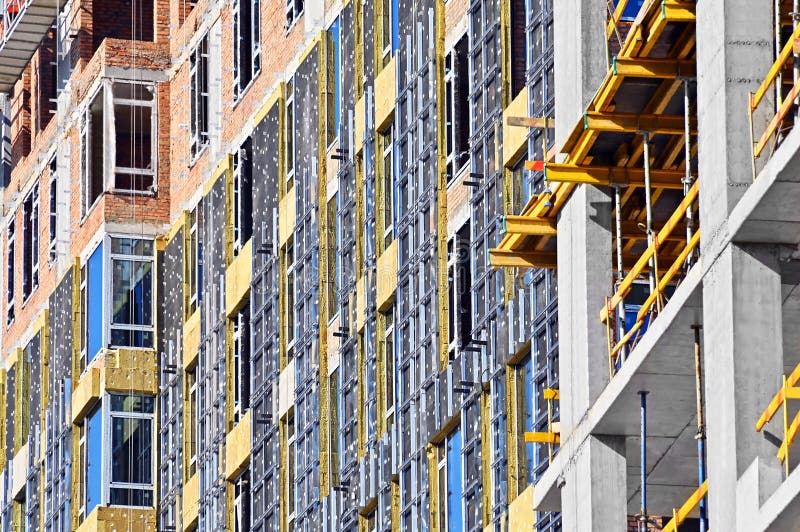 Thermal insulation works stock image. Image of glass - 323160935