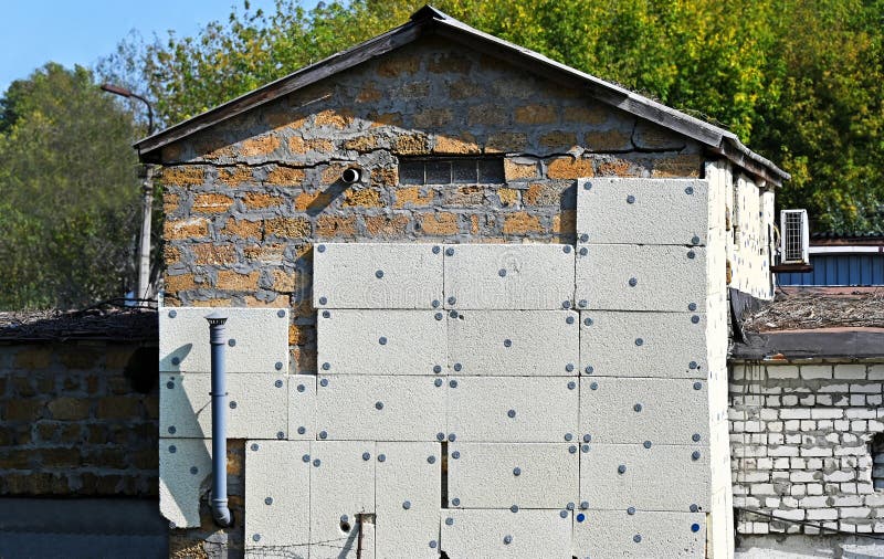 Thermal insulation works stock image. Image of temperature - 323160947