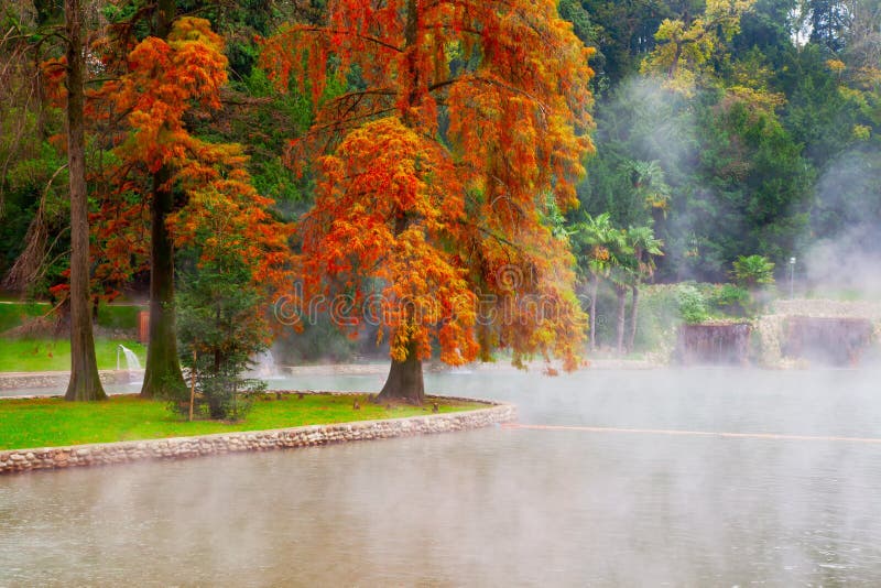 Thermal lake stock photo. Image of steam, mist, natural - 35250032