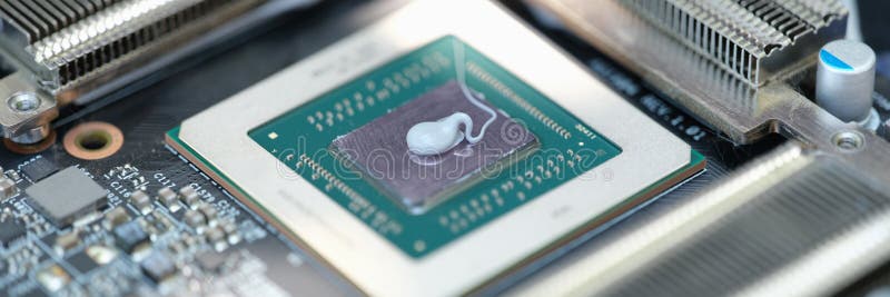 Microchip of videocard, II stock image. Image of electricity - 21001