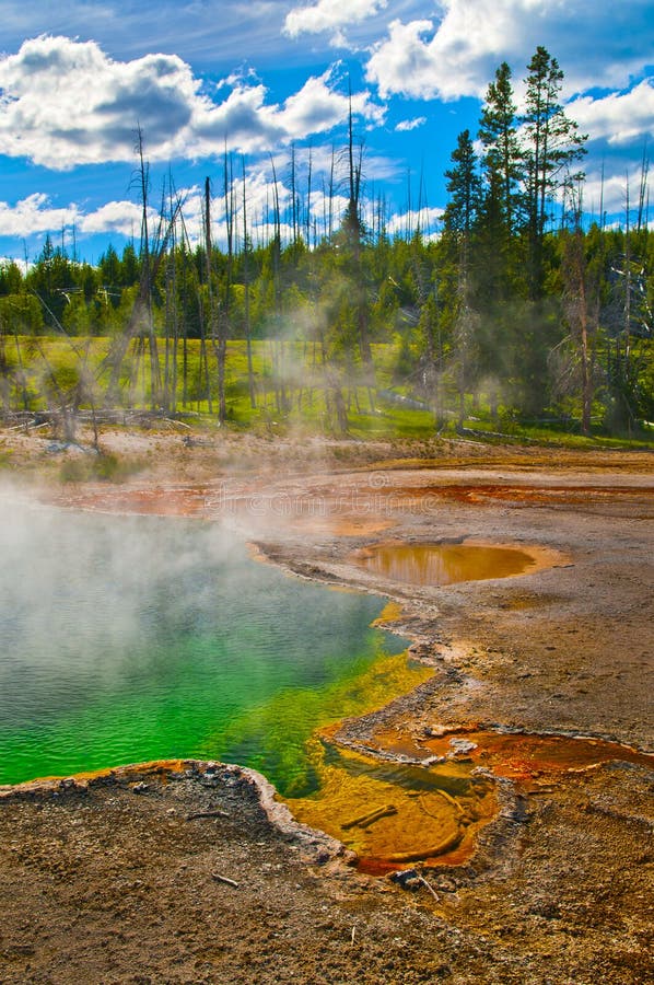 Thermal Pools Yellowstone stock image. Image of ripple - 23407563