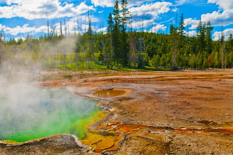 Thermal Pools Yellowstone stock image. Image of ripple - 23407563