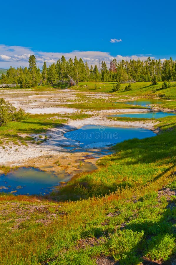 Geothermal Pool, Mud Volcano, Yellowstone National Park Stock Image ...