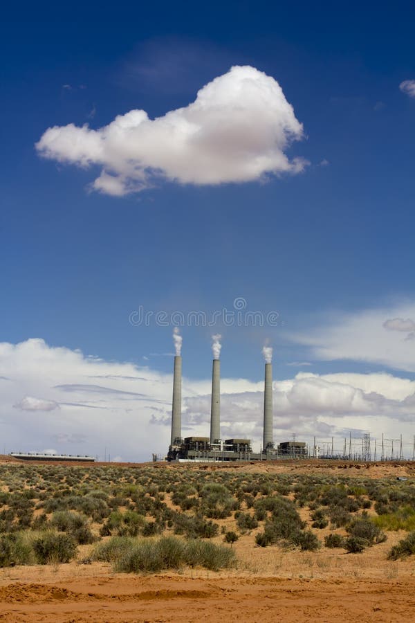 Thermal Power Plant in Arizona, USA Stock Image - Image of cloud ...