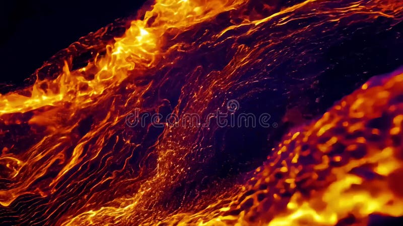 Thermal Pulsation Visualization with Fiery Textures in 4K Stock Video ...