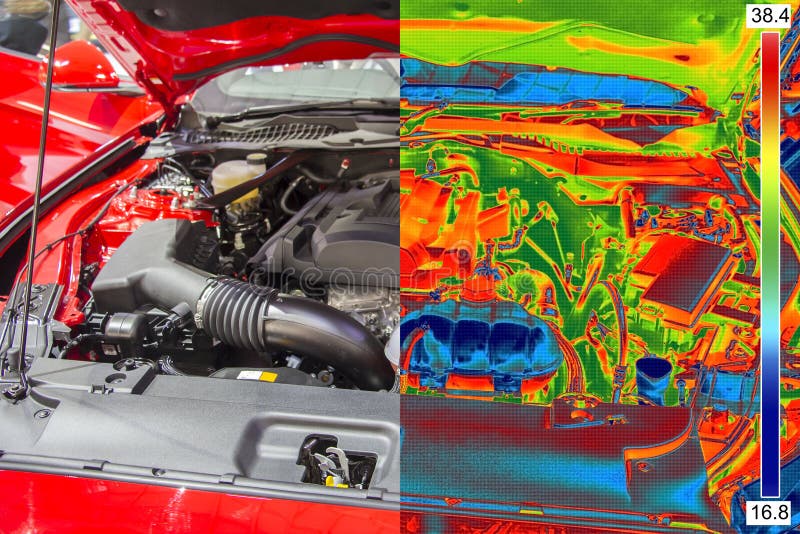 Engine Thermal Image stock photo. Image of investigation - 62706672